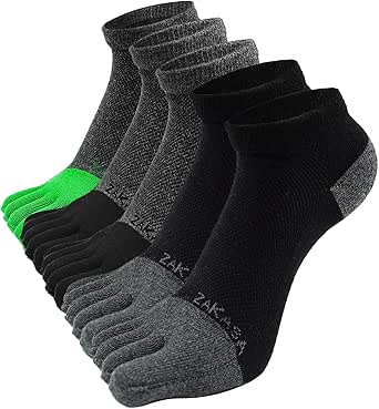 Amazon.com: ZAKASA Toe Socks for Men Ankle: No Show Low Cut Toe Socks ...