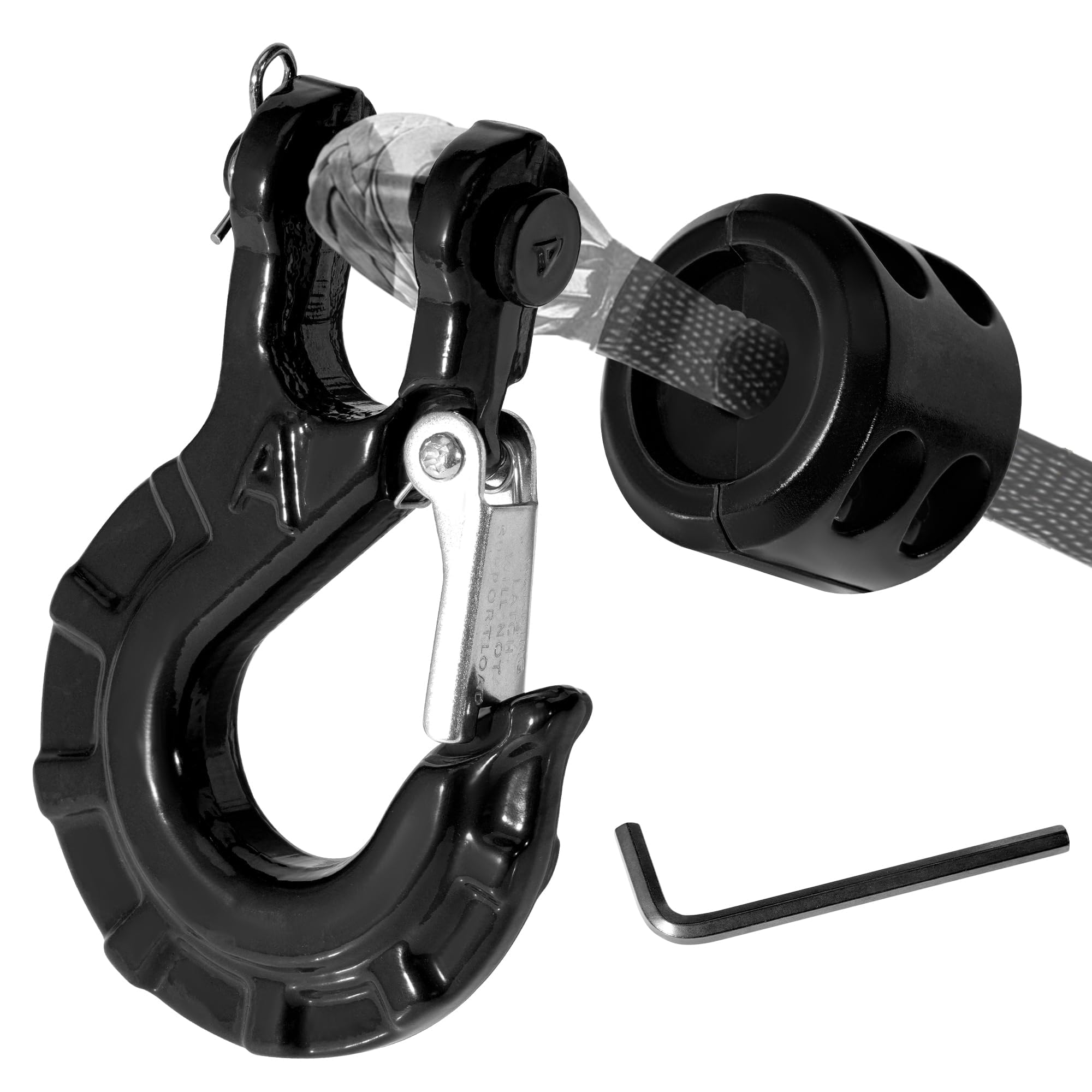 Amazon.com: FSUON Winch Hook with Winch Cable Hook Stopper, 3/8" Heavy ...