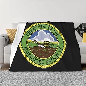 Amazon.com: Seal of The Muscogee Creek Nation Fleece Blanket Super Soft ...