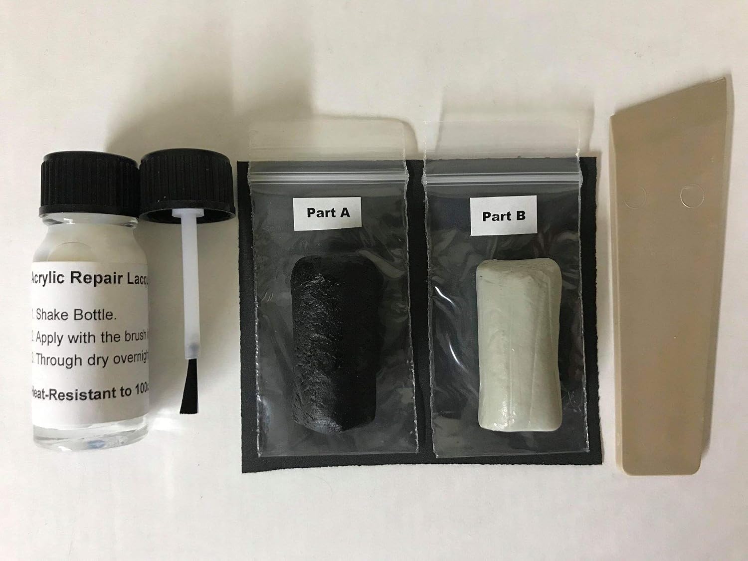 PVC & Acrylic Wall Panel Epoxy Repair Putty Kit - Repairs Cracks, Holes ...