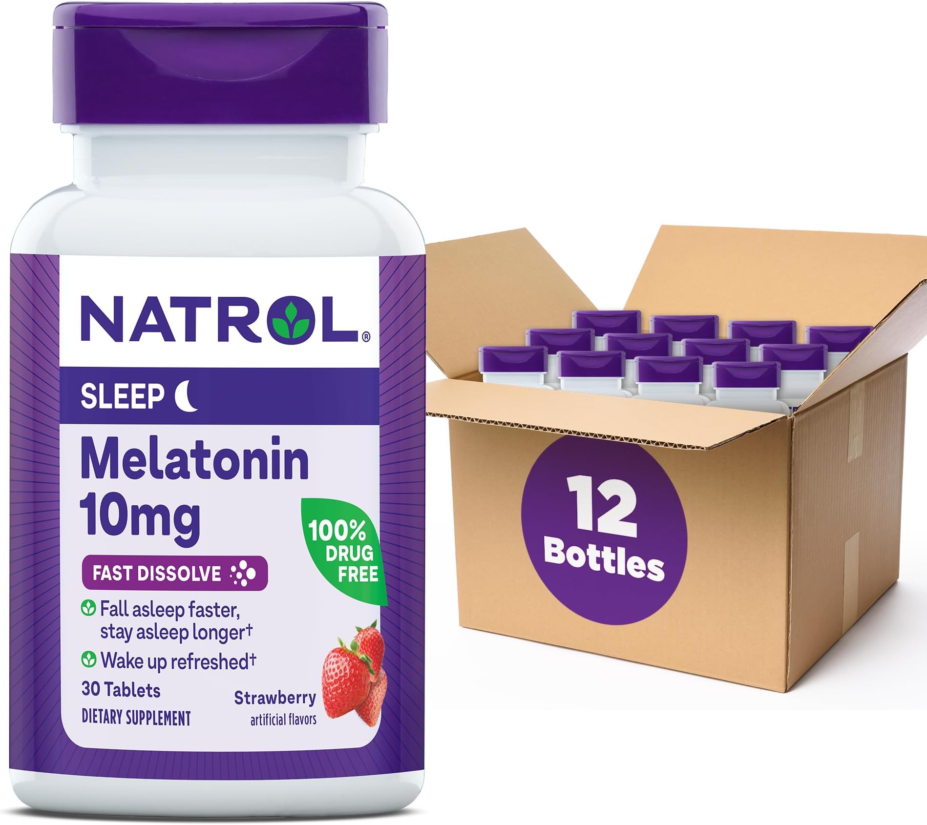 Amazon.com: Natrol Melatonin 10mg, Dietary Supplement for Restful Sleep ...