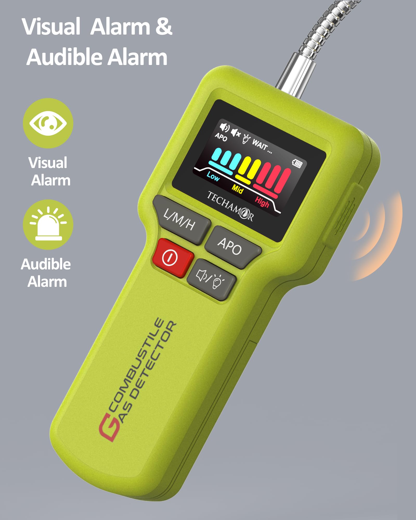 Snapklik.com : TECHAMOR Natural Gas Detector, Y201 Pro Portable Gas ...