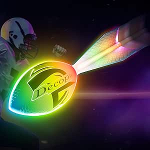 Amazon.com: Decopu Premium Foam Glow in The Dark Football, Latest LED ...