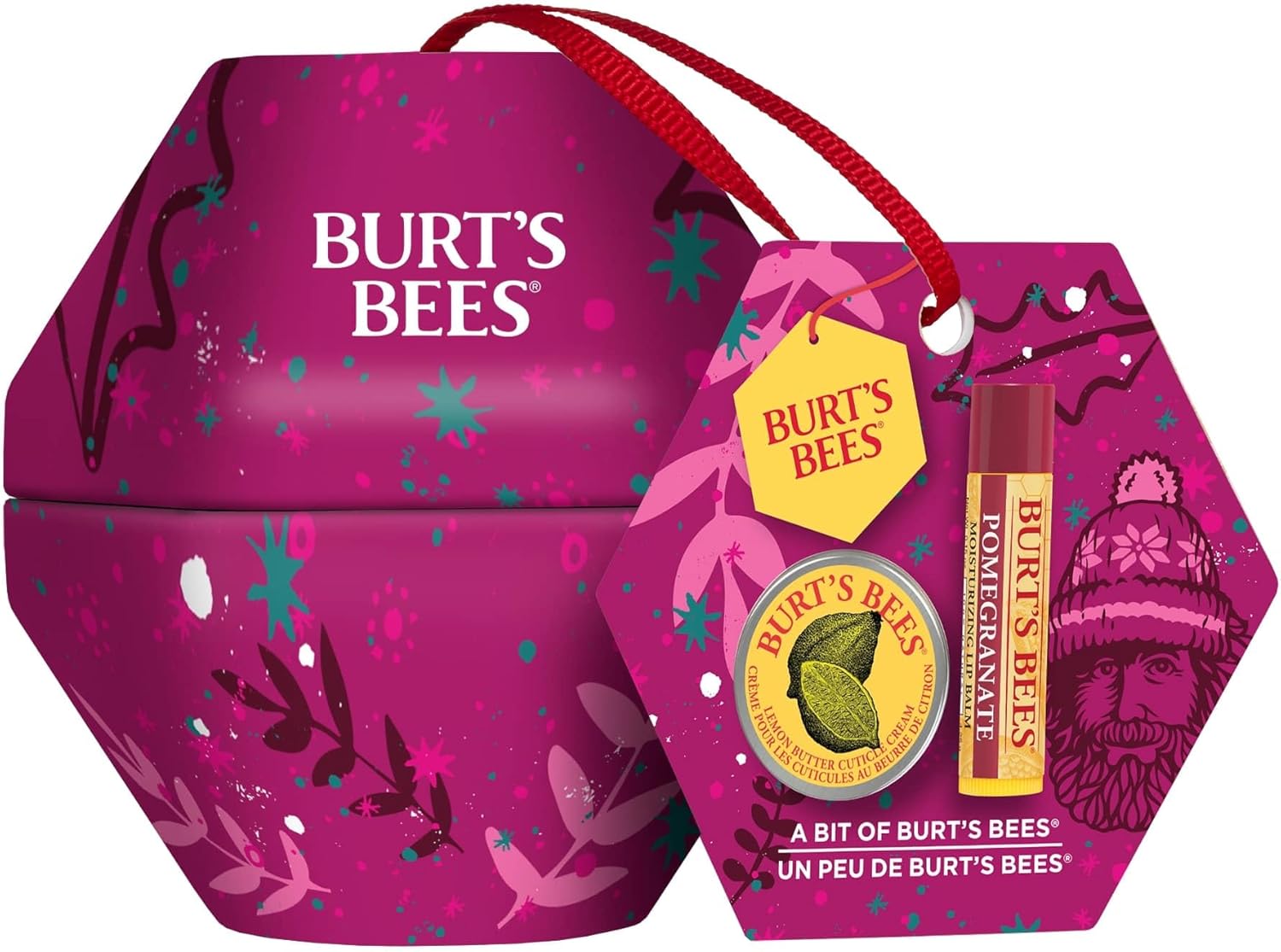 Burt's Bees Christmas Gift Set for Lip & Hand, Pomegranate Lip Balm ...