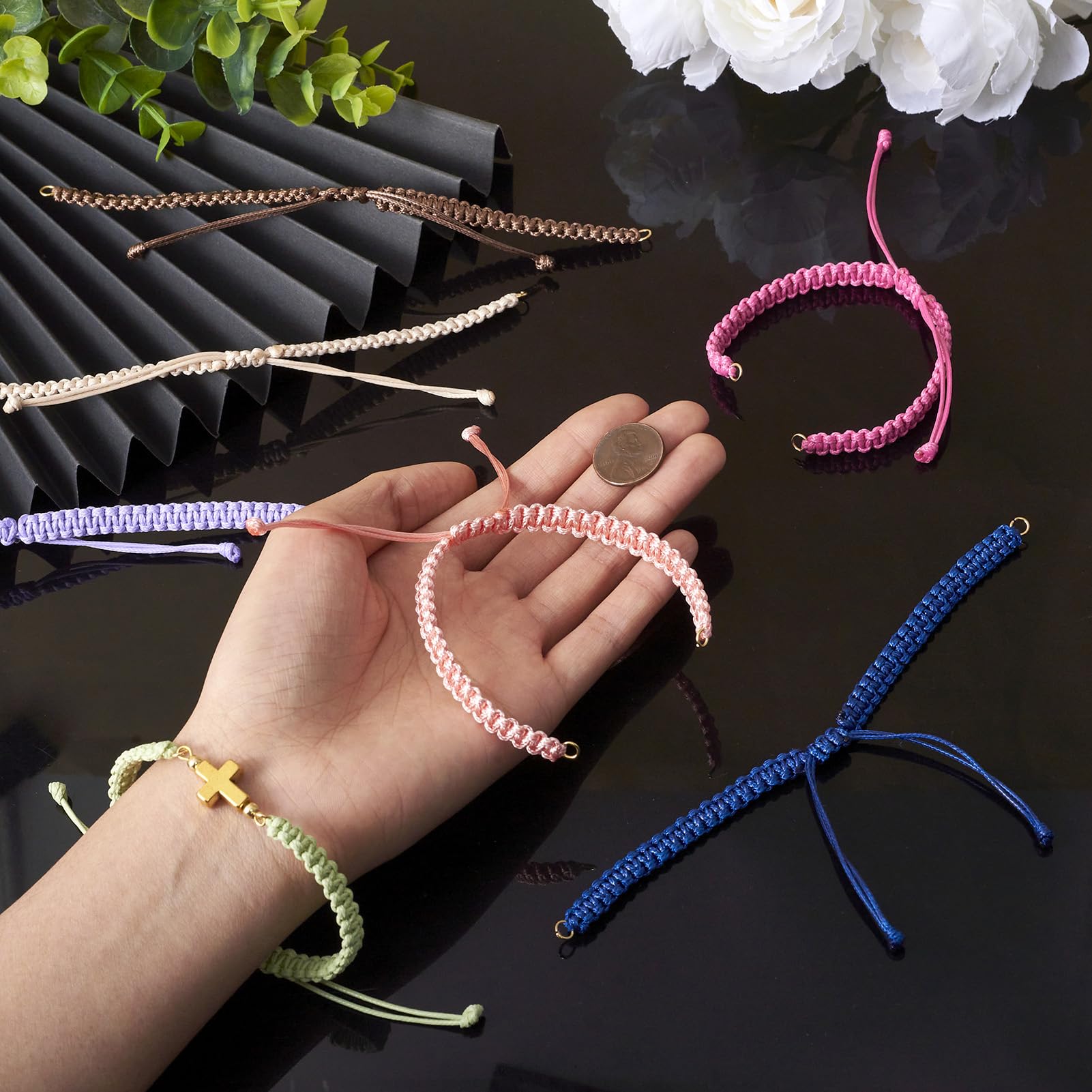 Adjustable Bracelet Adjustable Slider Bracelets Colorful Half Finished ...