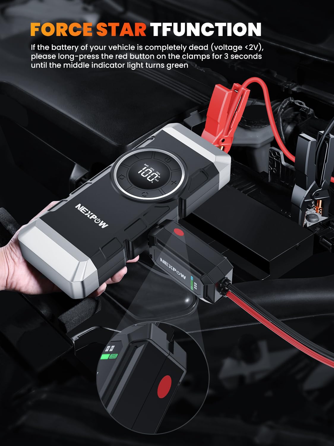 NEXPOW Car Battery Jump S...B0CDZV96X6 | Encarguelo.com.ve