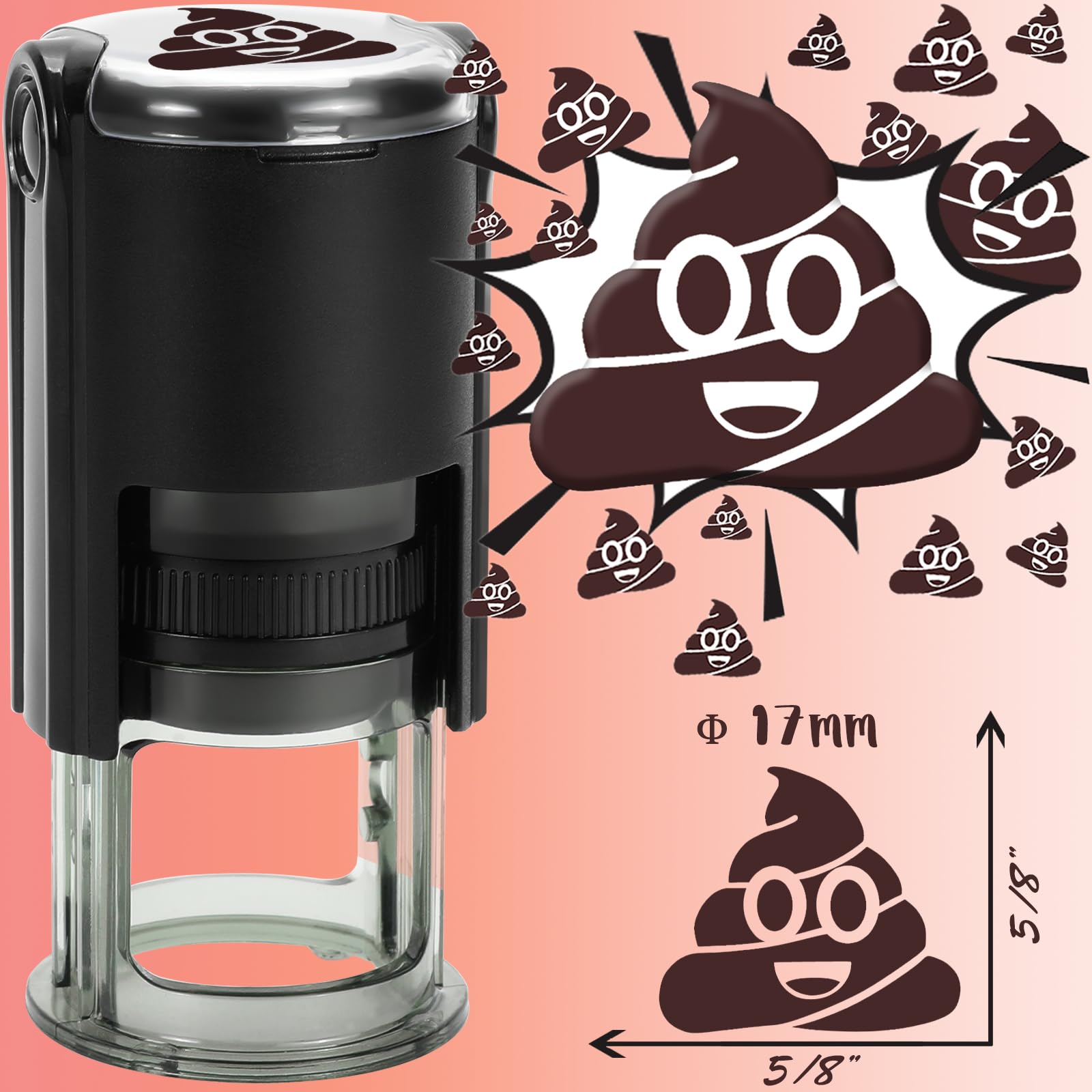 Buy Self Inking Teacher-Stamps for Smiling Poo Round Stamps for ...