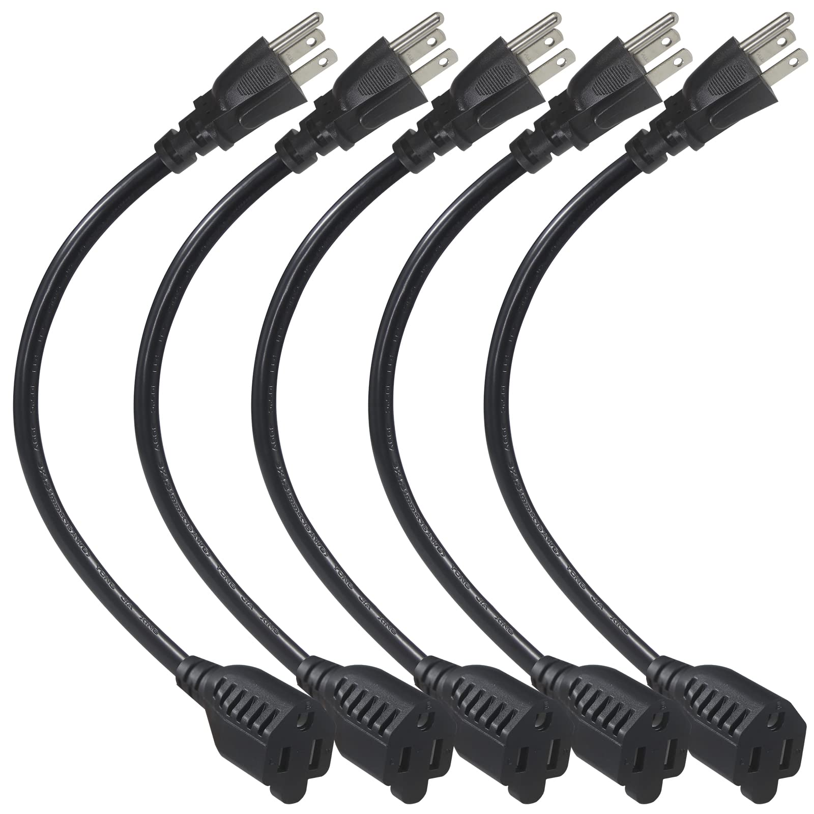 Amazon.com: 1FT Short Power Extension Cord 1FT - Short 3 Prong ...