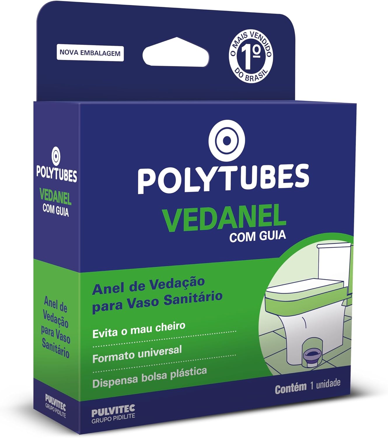 ANEL DE VEDAÇÃO PARA VASO SANITÁRIO COM GUIA POLYTUBES VEDANEL PULVITEC ...