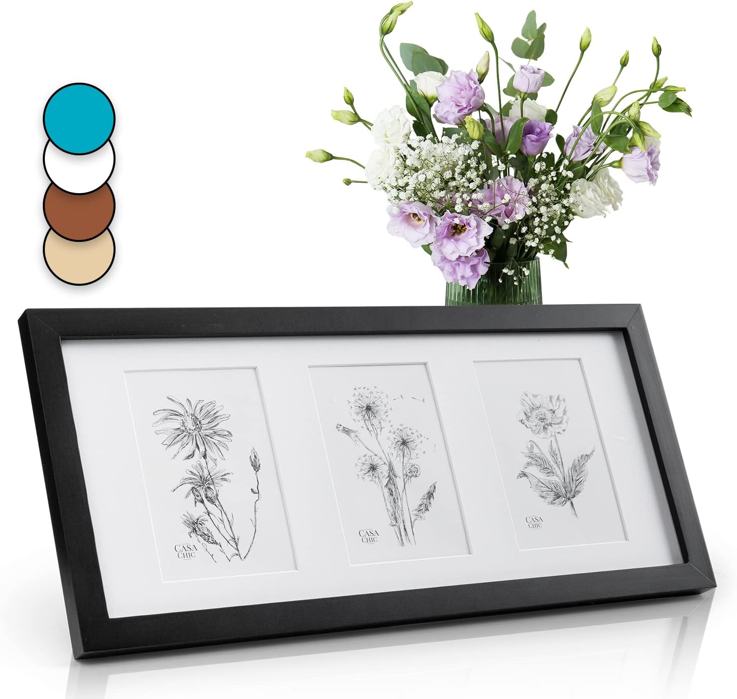 Wall Space Multi Photo Picture Frames - 25mm Black Multiple Photos 7x5 ...