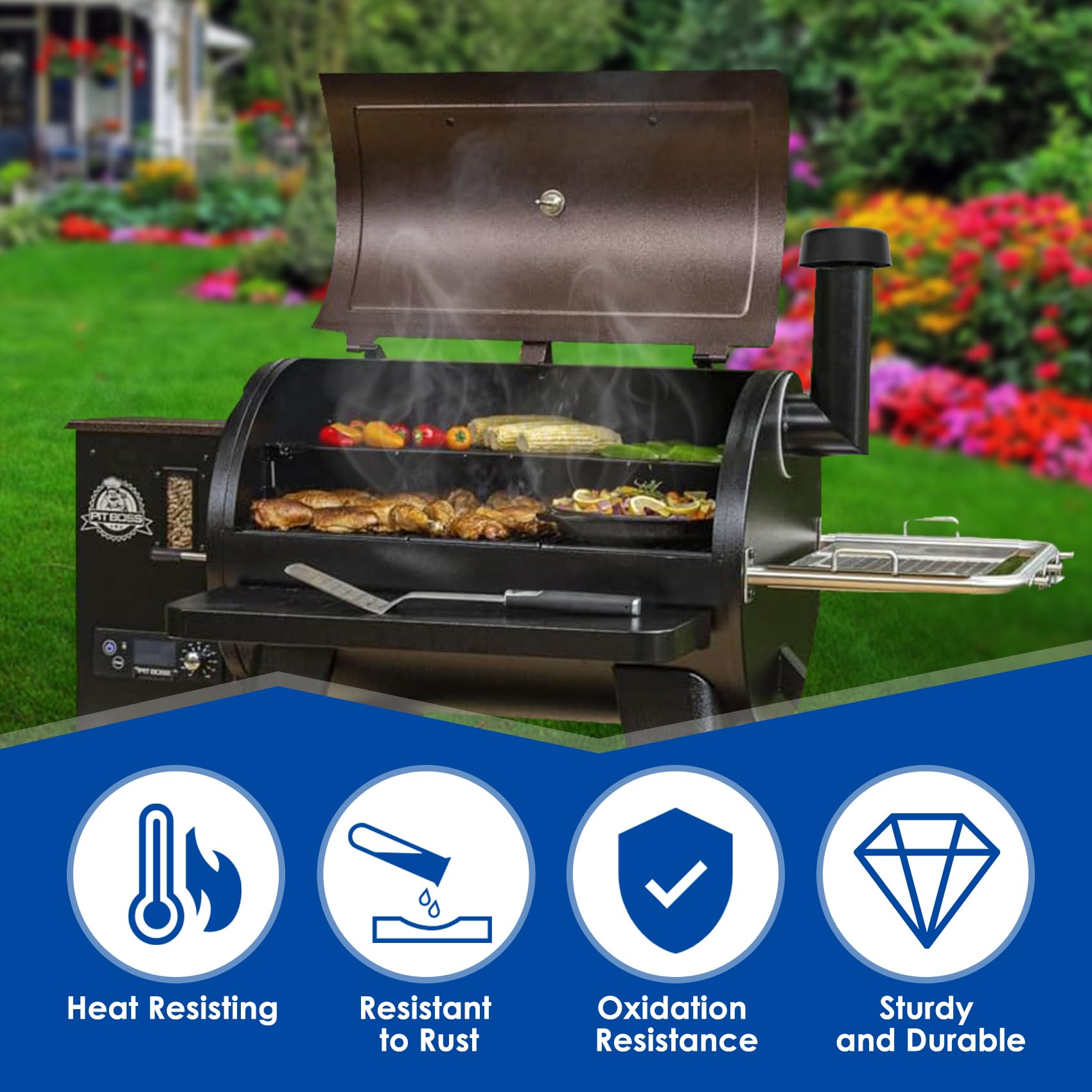 Snapklik.com : 19 1/2" Auger Shaft Screw & Auger Motor Bushing For Pit ...