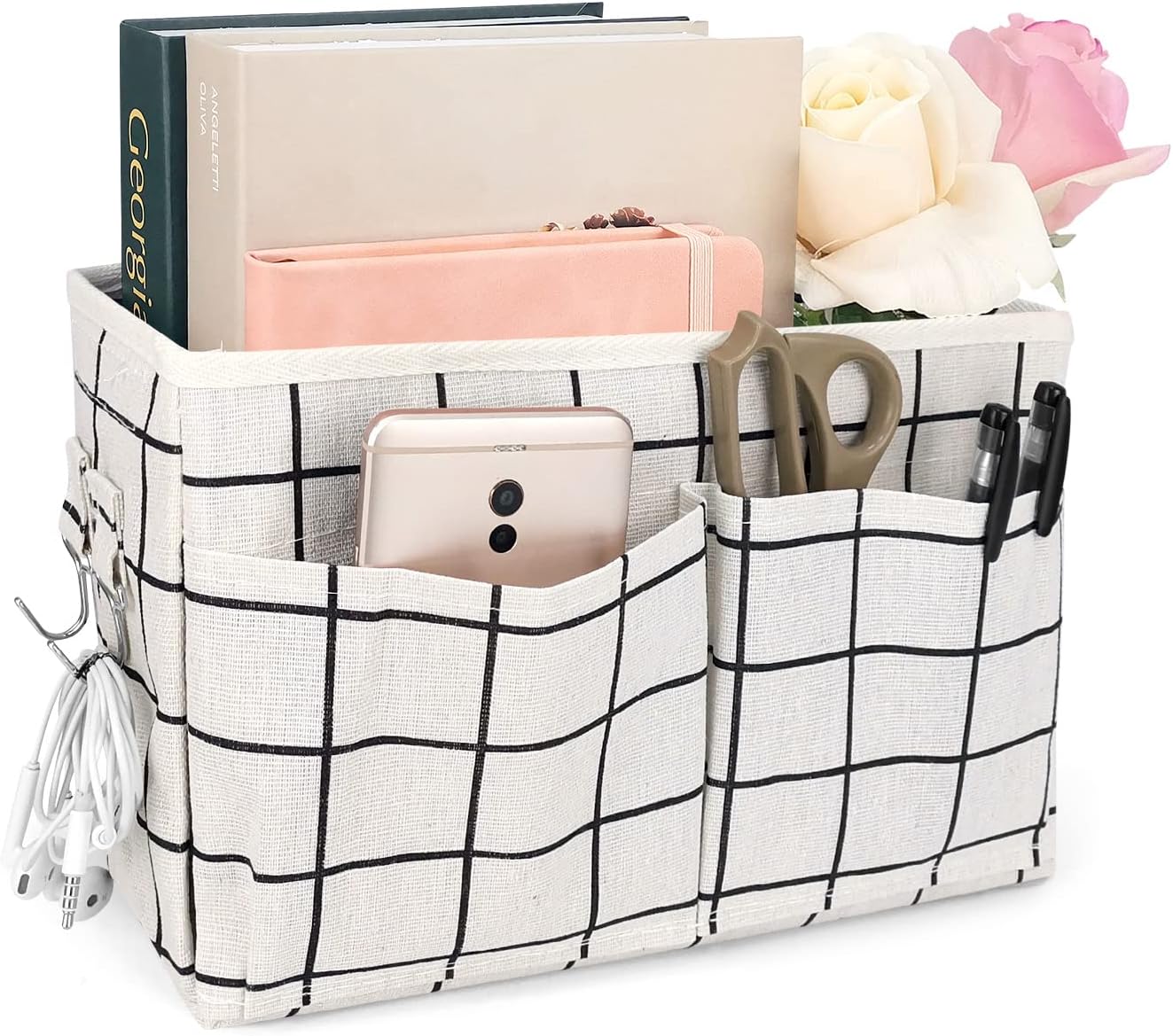Amazon.com: Lilithye Bedside Caddy Bedside Organizer Bedside Storage ...