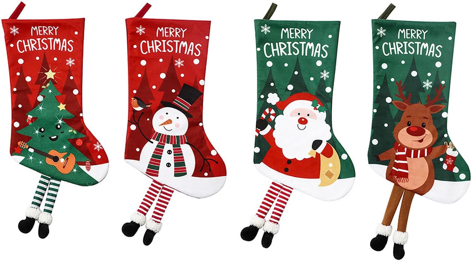 Amazon.com: Ceenna 12 Pcs Giant Christmas Stocking Jumbo Christmas ...