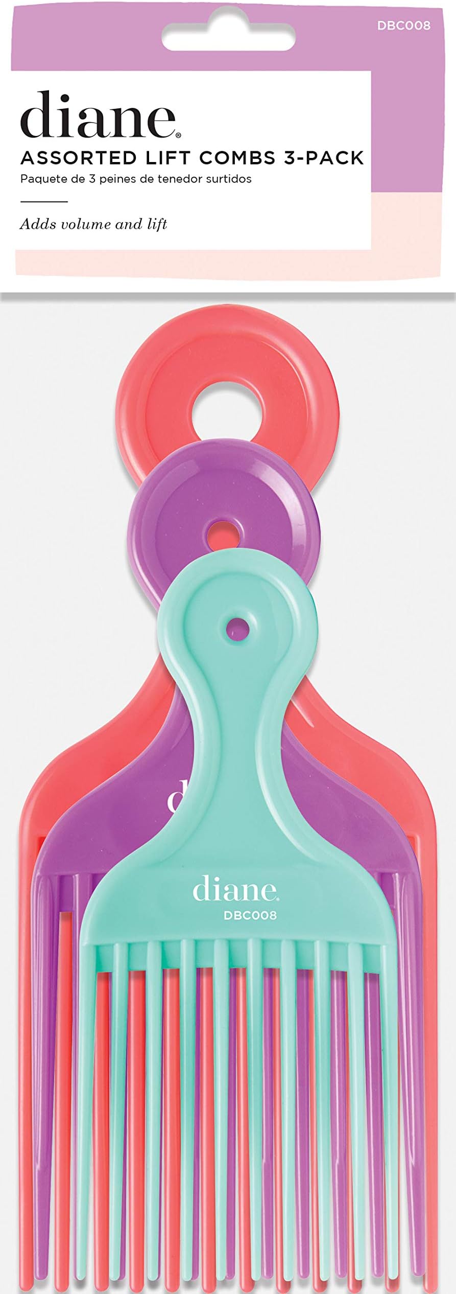 Amazon.com : Amersumer 24 Pcs Wide Hair Pick Comb Plastic 6.5 Inch ...