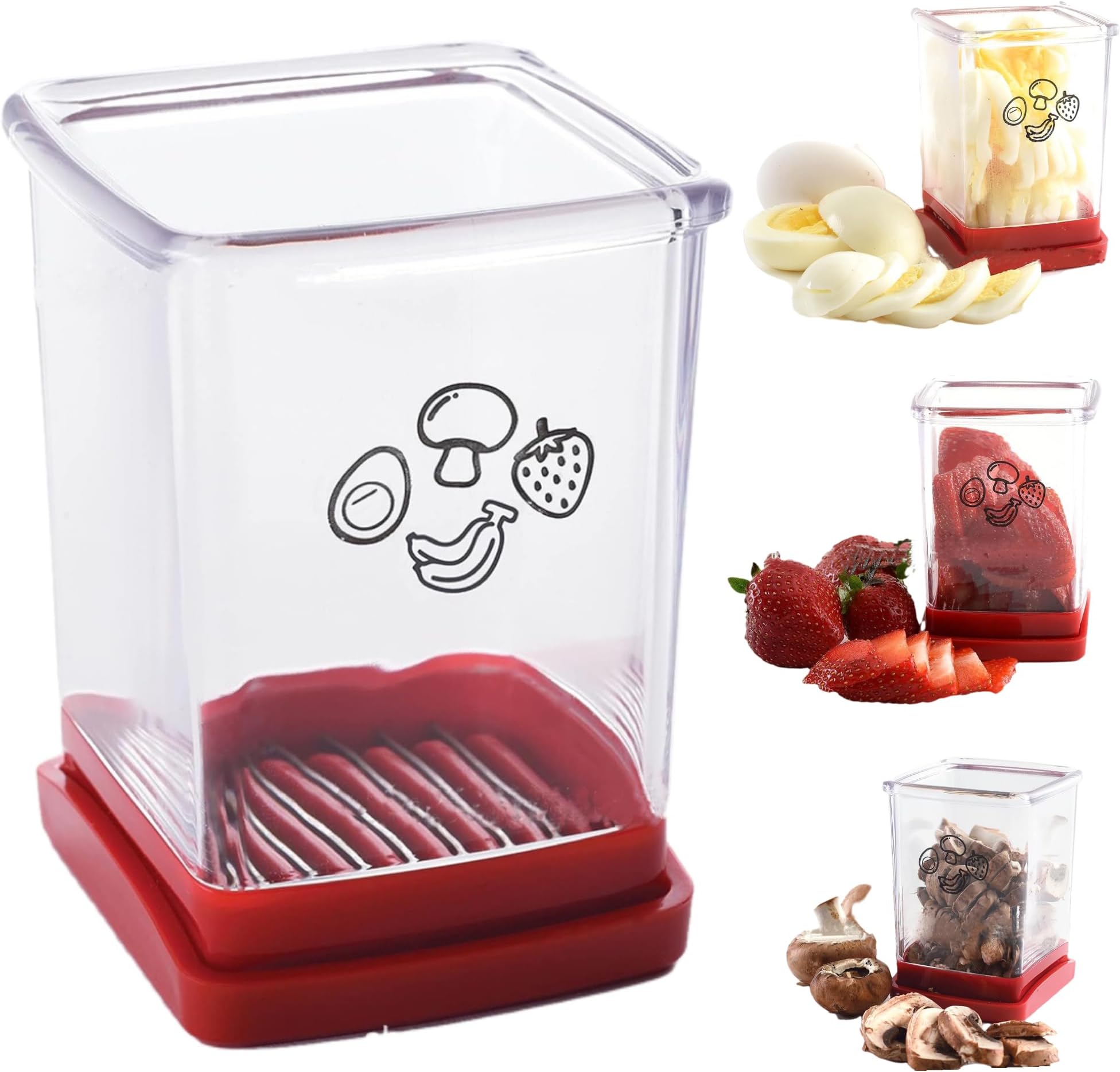 Amazon.com: Fruit Slicer Cup,Fruit and Vegetable Speed Slicer with Push ...