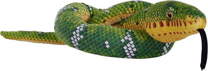 Amazon.com: Wild Republic Snakes Eco Emerald Tree Boa, Stuffed Animal ...