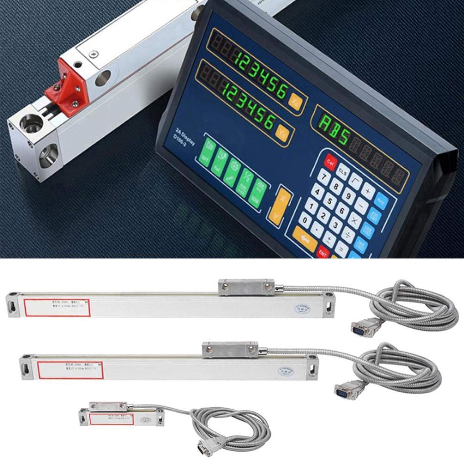 Digital Readout DRO, 3pcs/Set Lathe Linear Scale Linear Scale Encoder ...