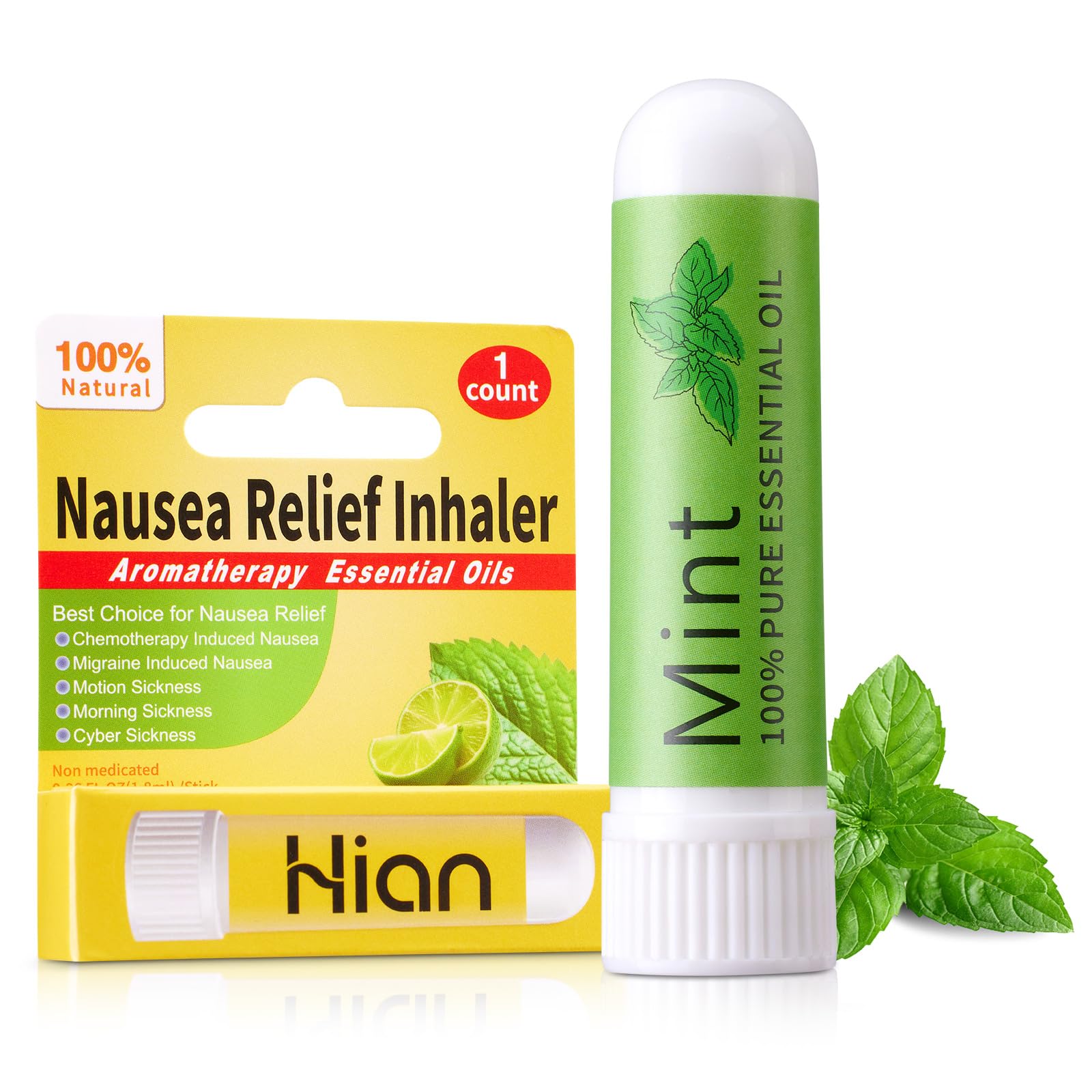 Amazon.com: Hion Nausea Relief Inhaler-Mint, 100% Natural Essential ...