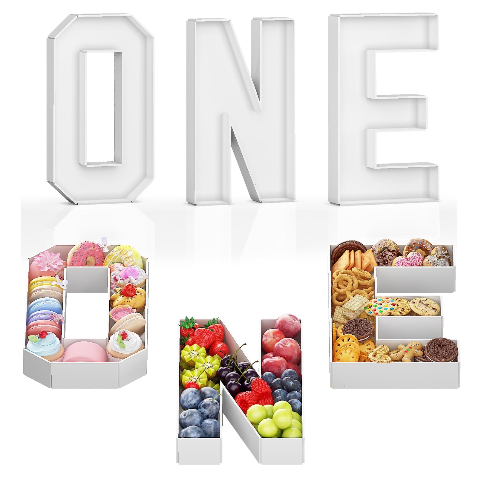 Amazon.com: ONE Charcuterie Board Letters Fillable, ONE Cardboard ...