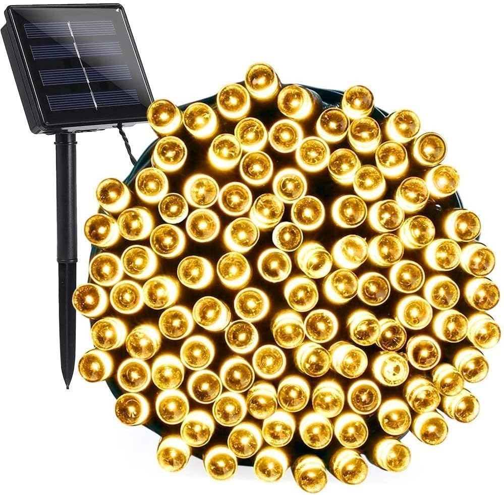 Amazon.com: Beautiful String Lights Solar Christmas Decorations Outdoor ...