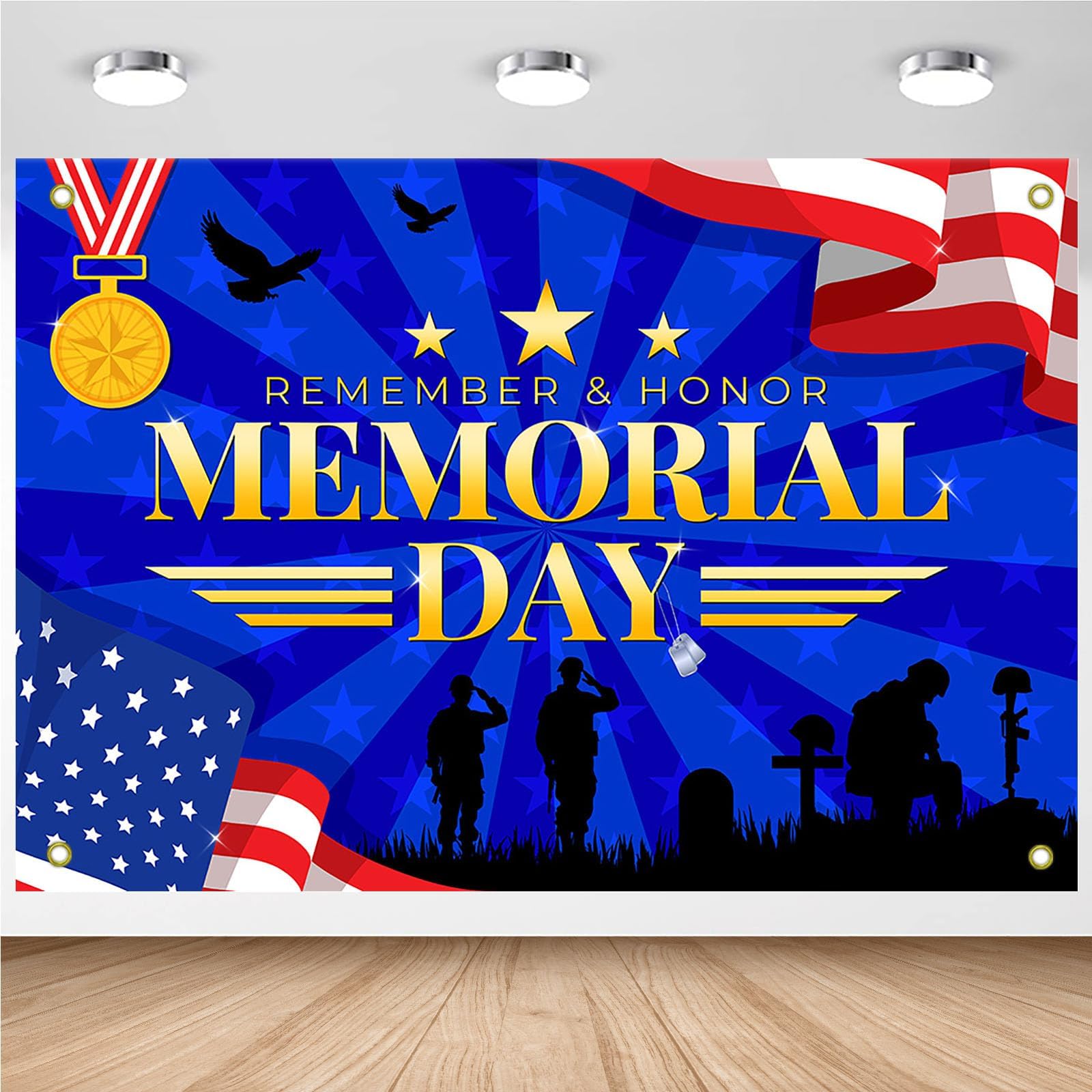 Amazon.com : Avezano Memorial Day Backdrop for Photography Remember and ...