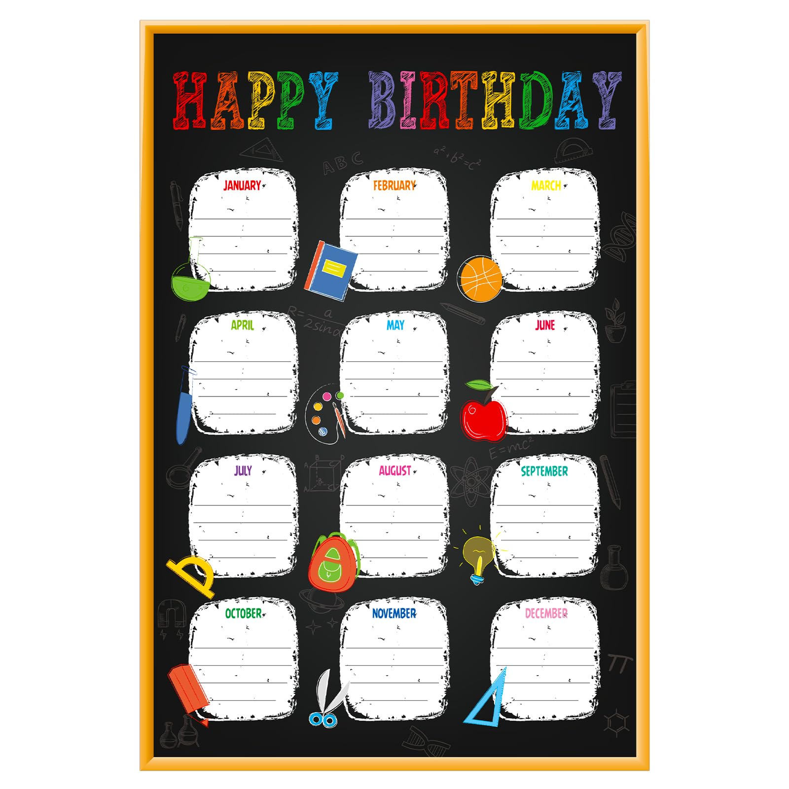 Birthday Board Classroom BOHO FARMHOUSE HAPPY Poster For Classroom ...