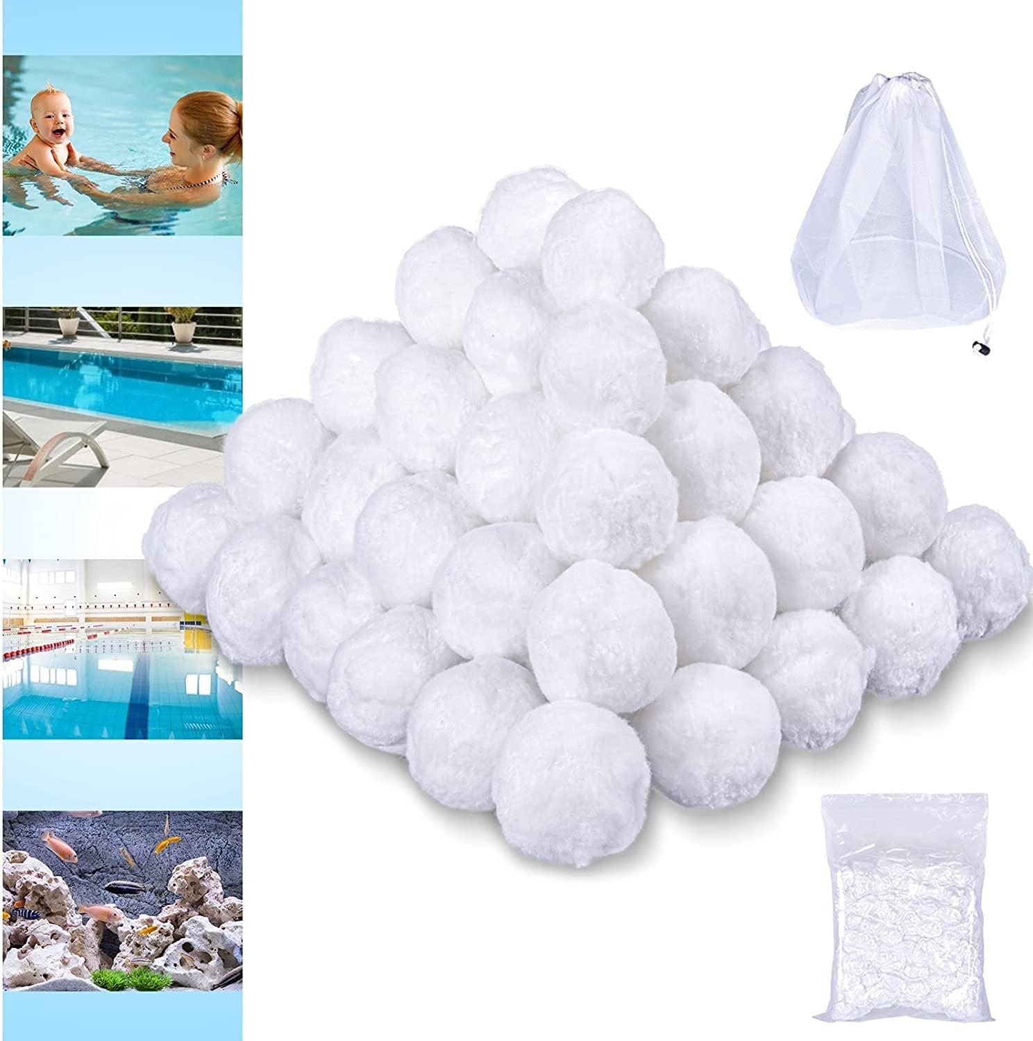 Amazon.com : VAZILLIO 1.76 lbs Pool Filter Balls for Sand Filter Pump ...