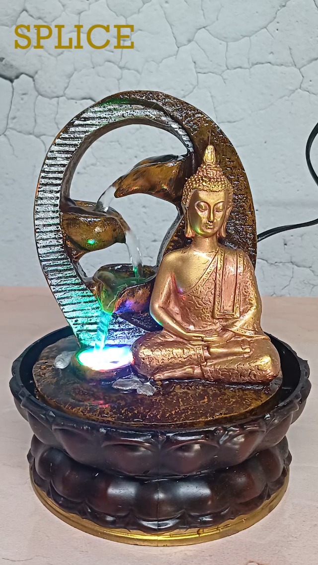 Watch SPLICE Lord Buddha Tabletop Waterfall Fountain Video on Amazon Live