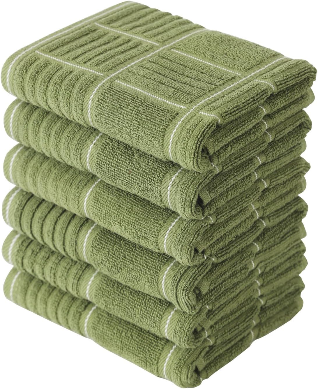 Amazon.com: Oeleky Kitchen Towel Pack of 6, Absorbent Cotton Dish ...