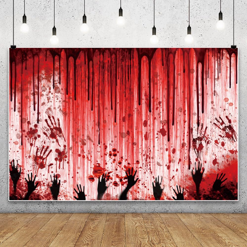 Bloody Brick Wall Photo Background Props CORFOTO Halloween Bloody Brick ...