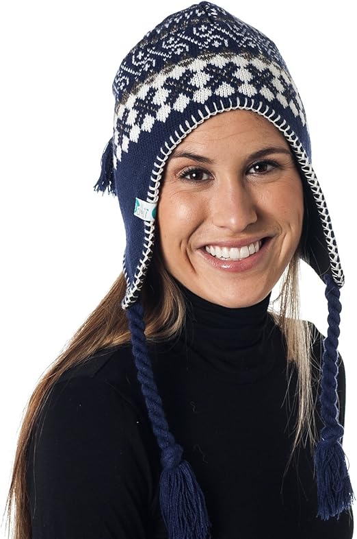 Alki'i Braided Aviator Womens Warm Beanie Snowboarding Winter Snow Hats ...