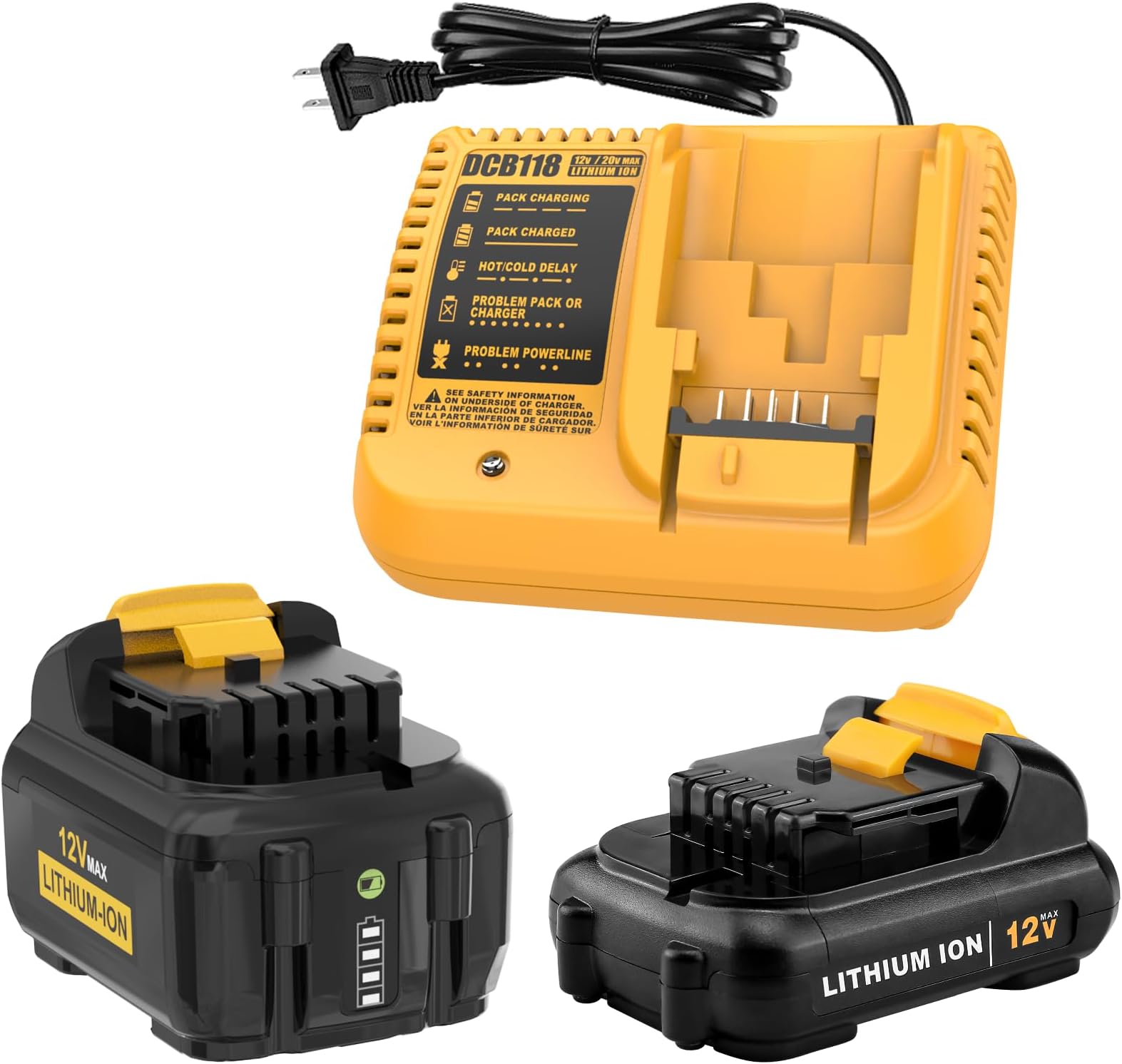 Amazon.com: ANTRobut 12V 4Ah/6Ah Replacement for Dewalt 12V Battery and ...