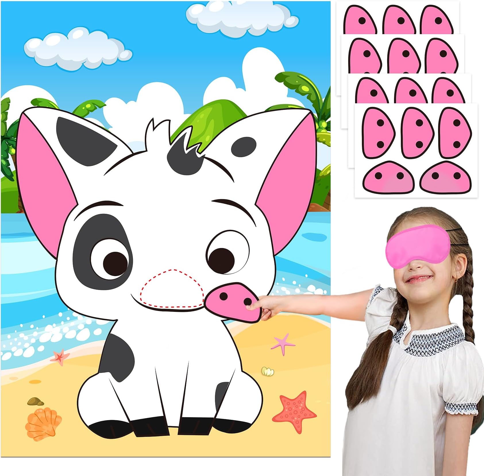 Amazon.com: WERNNSAI Pin The Feather on The Tiki Party Games - Hawaiian ...