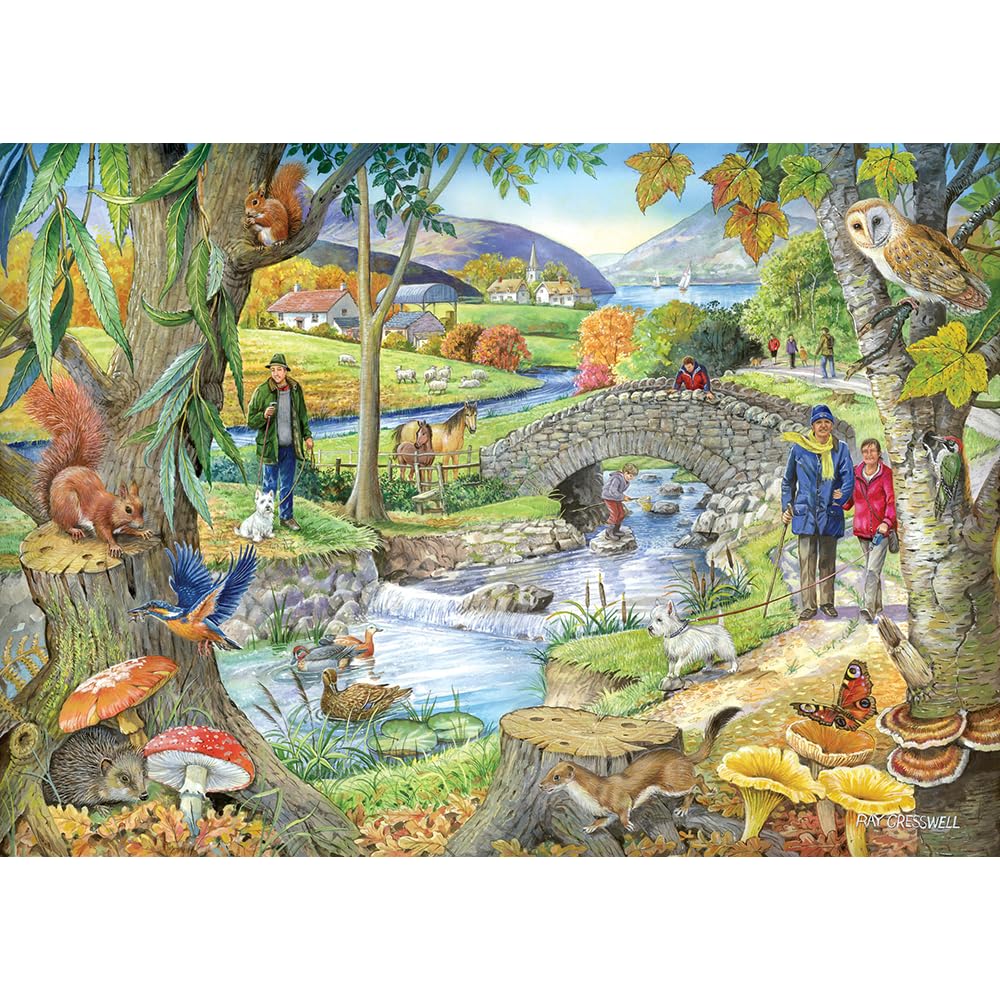 1000 Piece Jigsaw Puzzle - Riverside Walk : Amazon.co.uk: Toys & Games