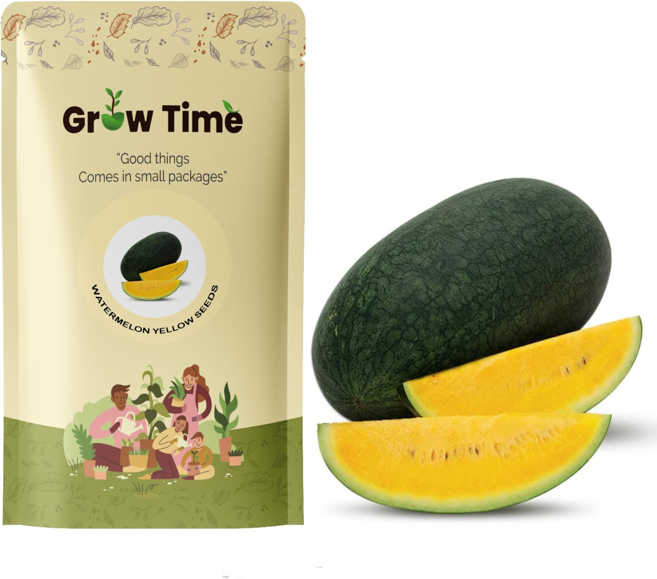 Growtime Watermelon Yellow Vegetable Seeds, Vegetable Seeds for Home ...
