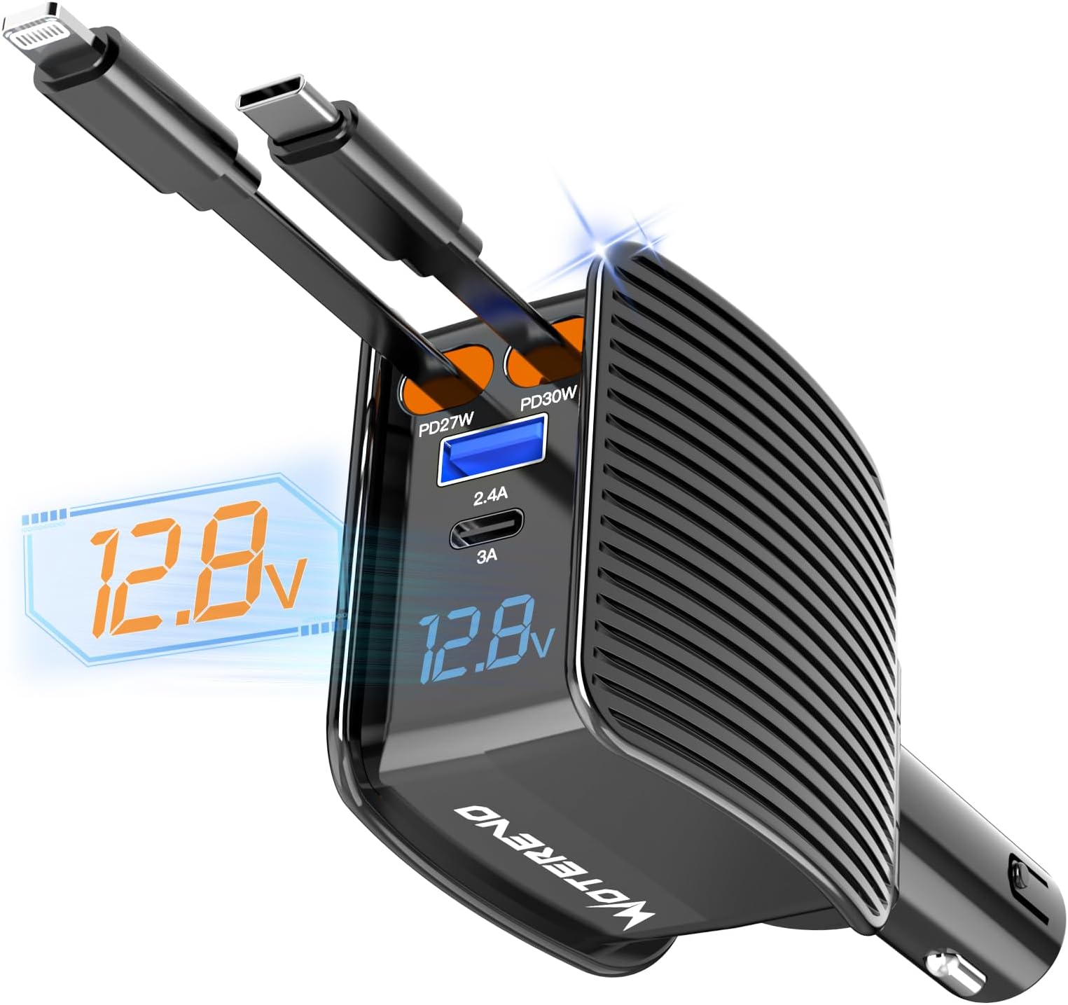 Amazon.com: Xmania Retractable Car Charger - 4 in 1 Fast Car Phone ...