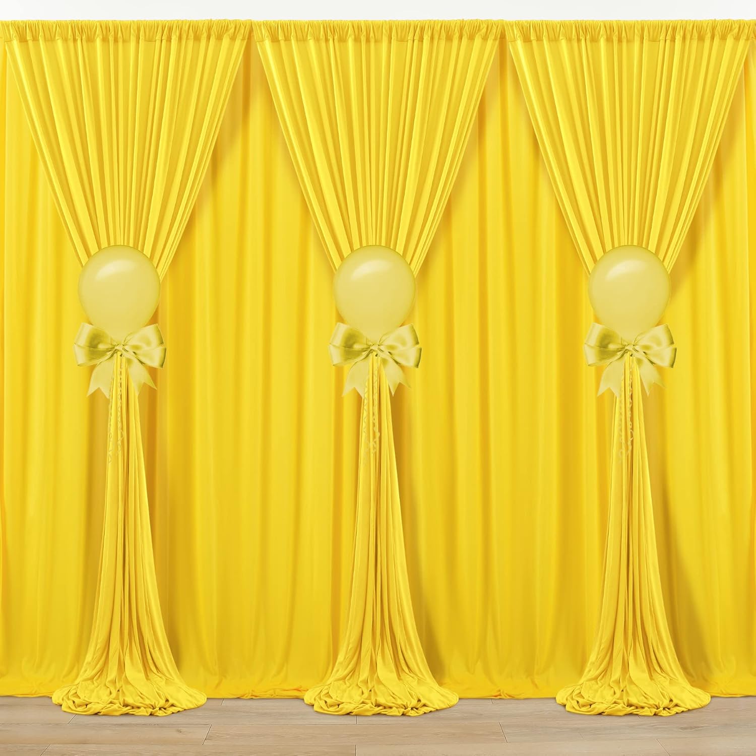Amazon.com : 30ftx10ft Yellow Backdrop Drapes for Party, Not See ...