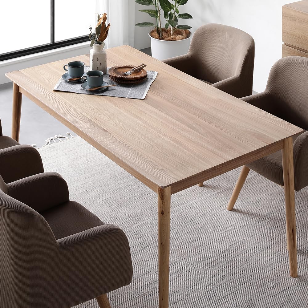 Amazon｜RASIK ダイニングテーブル幅140cm 単品 天然木 無垢材 食卓 お客様組立 Duuce デュース｜ダイニングテーブル オンライン通販