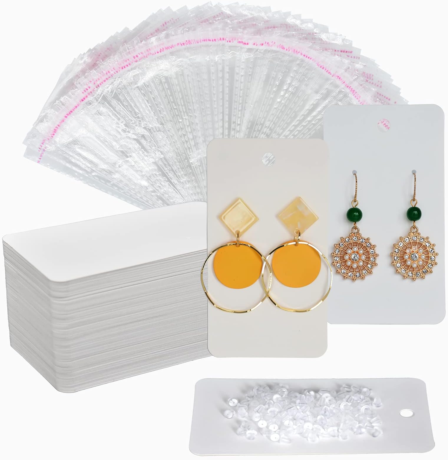 Amazon.com: anezus Earring Cards, 100 Pcs Earring Display Cards Earring ...