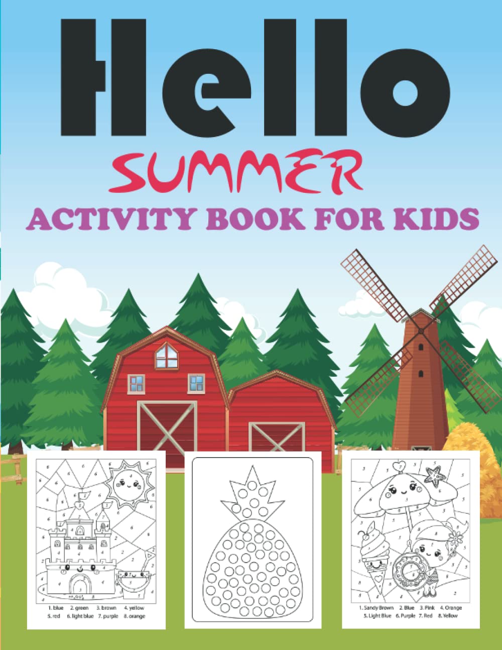 Hello Summer Activity Book For Kids Color By Number Dot | Desertcart ...
