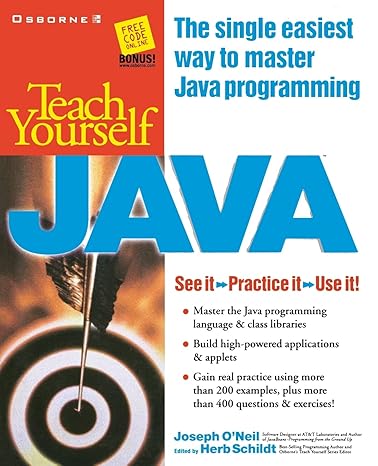 Teach Yourself Java: Joseph O'Neil, Herb Schildt: 9780072191165: Amazon ...