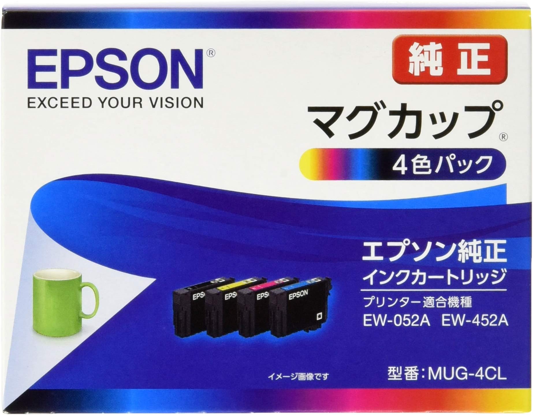 Amazon.co.jp: エプソン 純正 インクカートリッジ マグカップ MUG-4CL 4色パック : パソコン・周辺機器
