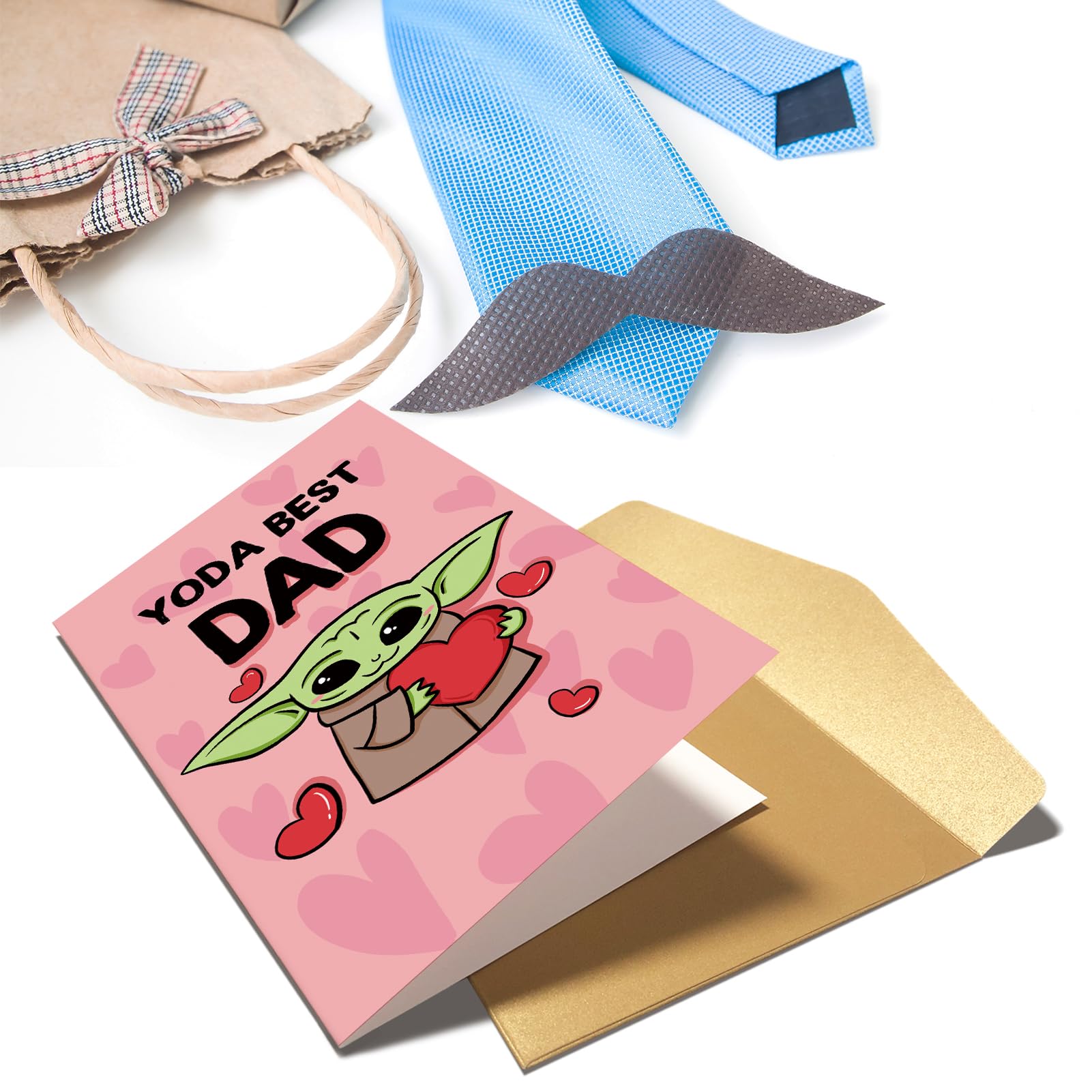 Snapklik.com : Yoda Fathers Day Card, Cute Baby Yoda Greeting Card For ...