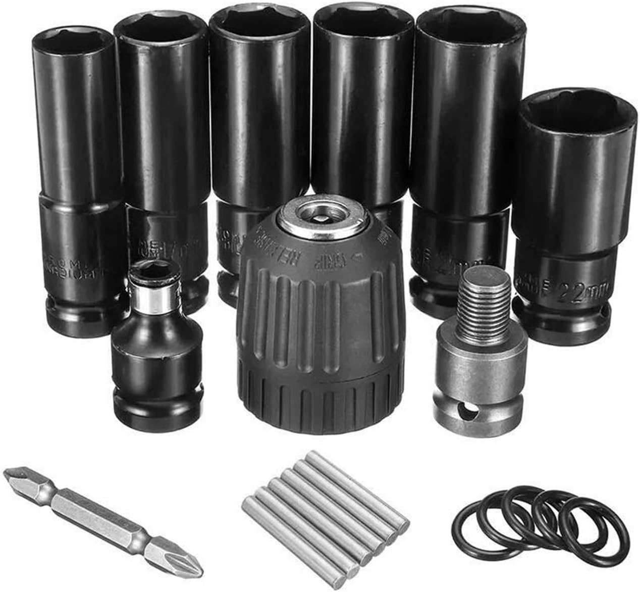 YYONGAO Industry, 10pcs Air Impact Socket Wrench Adapter Set 1/2 Inch ...