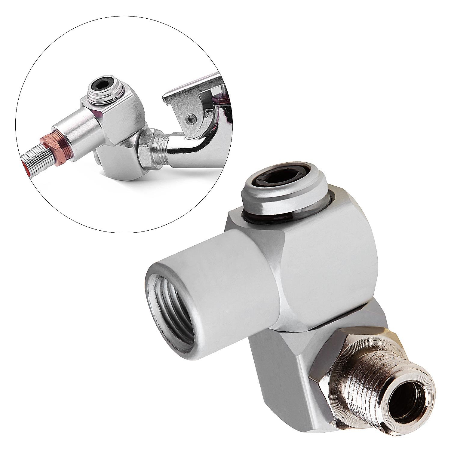 Buy 360 Degree Swivel Air Hose Connector, 1/4" NPT Industrial Swivel ...