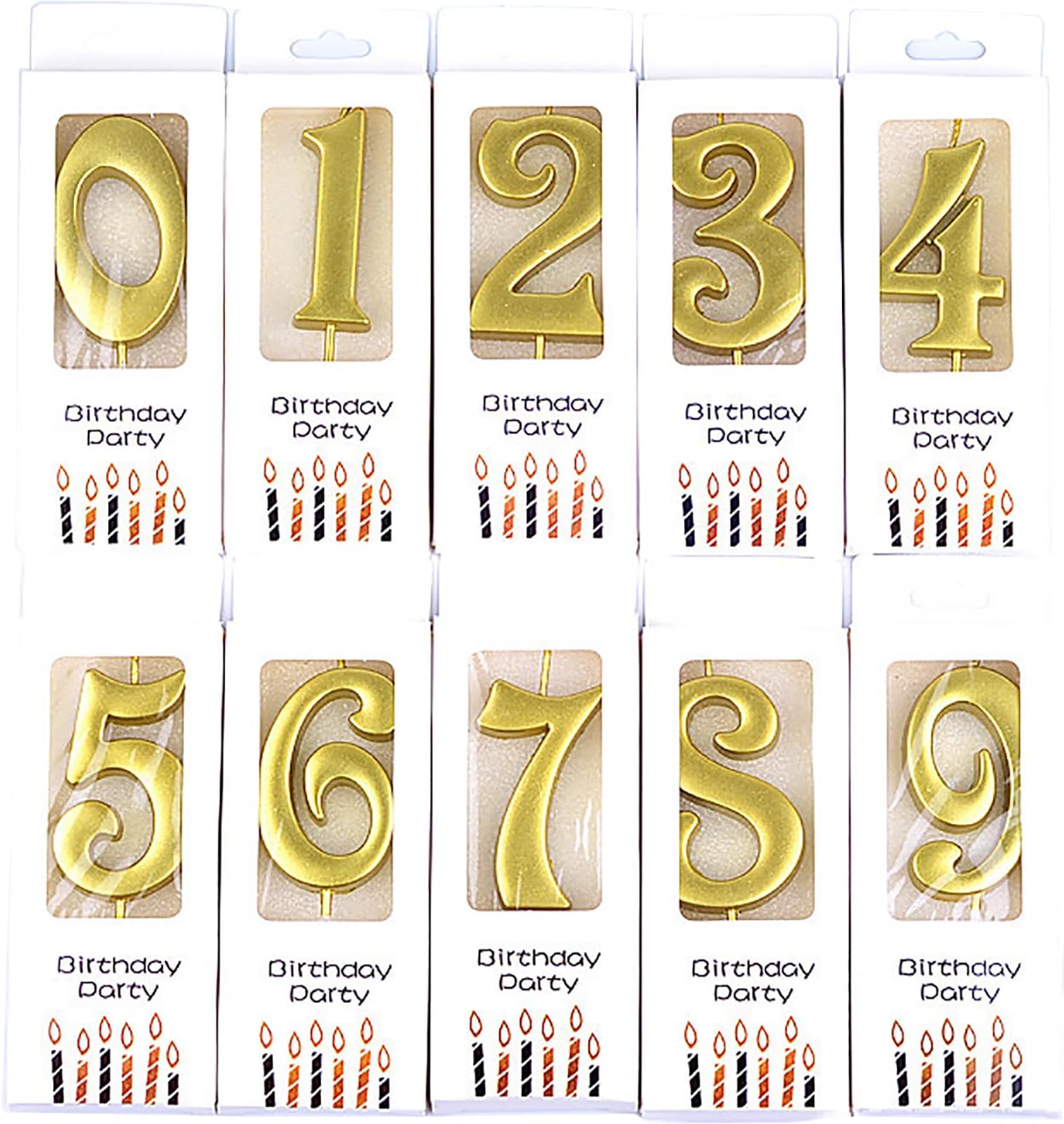 Amazon.com: MTLEE 50 Pcs Birthday Number Candles, Polka Dot Colorful ...