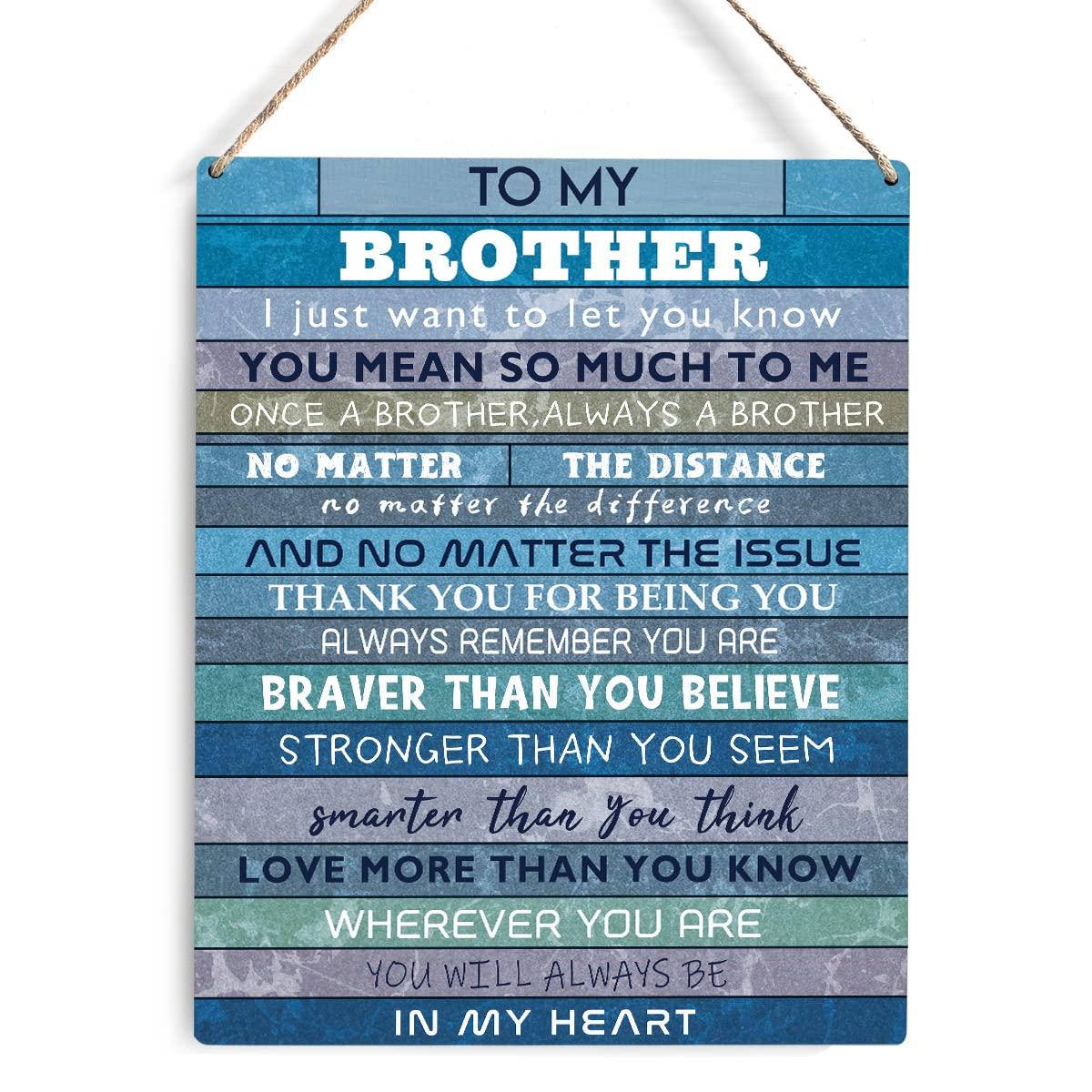 Snapklik.com : Farmhouse Brother Wooden Sign Wall Decor Rustic To My ...