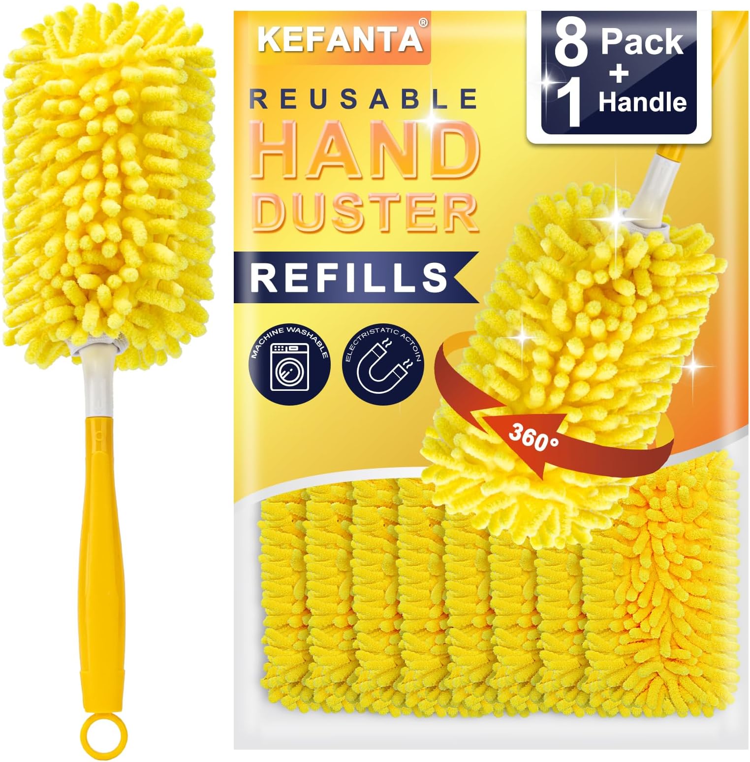 Amazon.com: 360° Fleece Duster Refills for Swiffer, Washable Refills ...