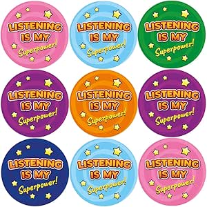 144 Listening is my Superpower Reward Stickers For Children, Teachers ...