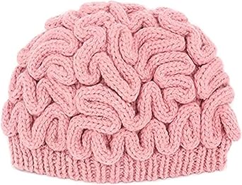 Clisole Unisex Handmade Knitted Brain Beanie Cap, Personality Adults ...